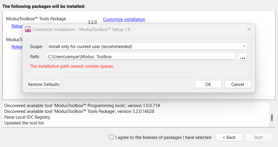 无法卸载 Modus Toolbox Dashboard 3.2 版 - Infineon Developer Community