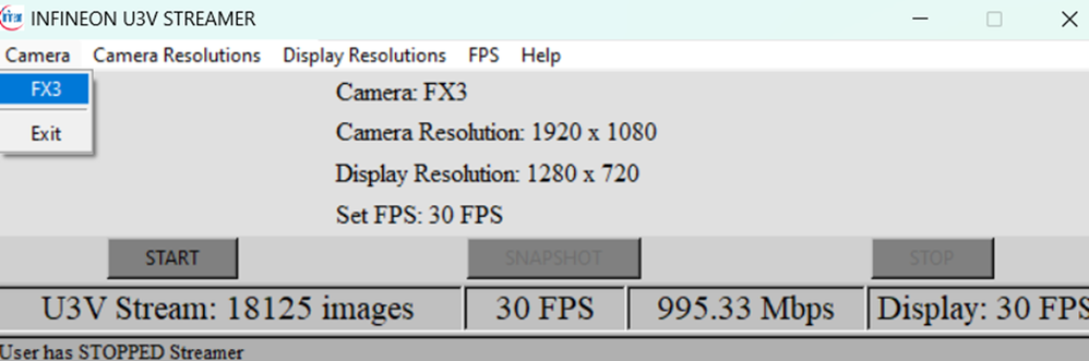 EZ-USB™ FX3 DEMO_FX3_U3V_CAM01 Camera Kit: U3V vid... - Infineon ...