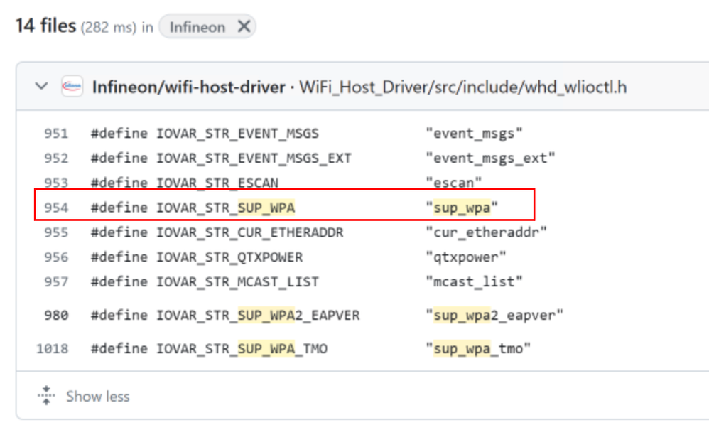 已解决: cyw43455 linux下 用wl工具联网报错 - Infineon Developer Community