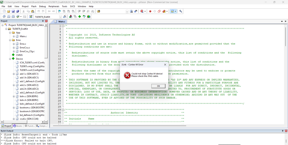 Solved: JTAG Cable Error - Infineon Developer Community