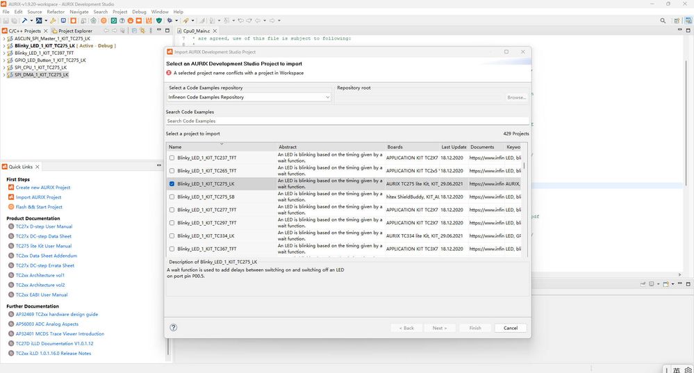 开发板使用心得|TC275开发板与Aurix Development Studio配合，测试SPI通... - Infineon Developer Community