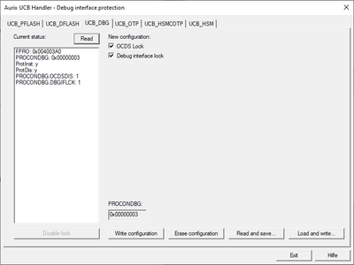 Solved: TC27xx Aurix brick UCB write configuration & locki... - Infineon Developer Community