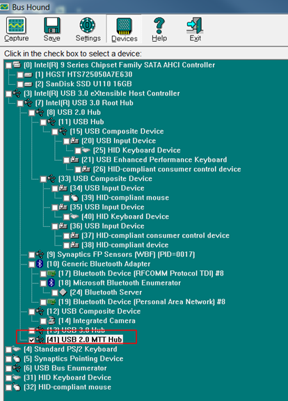 Manual Control of a USB HUB Port