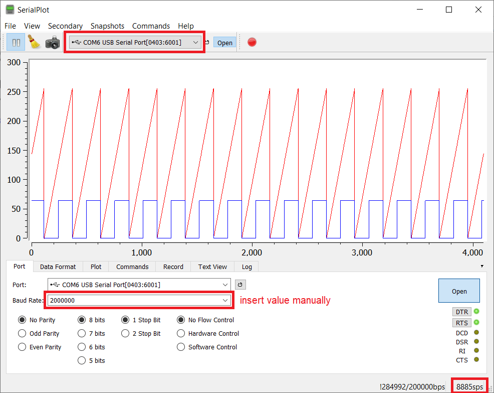 SerialPlot：UART 接口至实时数据图表（v.1.2） - Infineon Developer Community