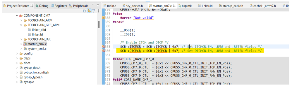 How to handle DTCM in XMC7200 - Infineon Developer Community