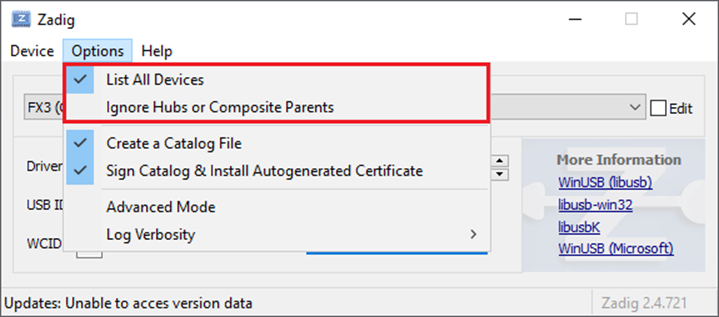 U3V Video Streaming with Aravis Player - EZ-USB™ FX3 Camera Kit