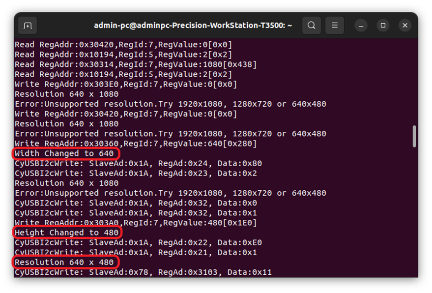 U3V Video Streaming with Aravis Player - EZ-USB™ FX3 Camera Kit