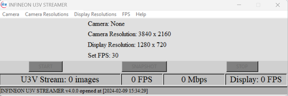 U3V Video Streaming with Aravis Player - EZ-USB™ FX3 Camera Kit