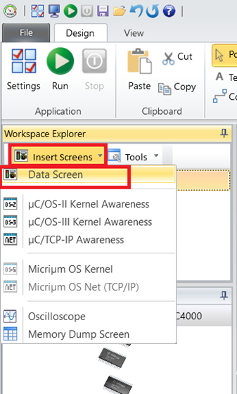 Tracking Variables of a DAVE™ Project in Debug Mode