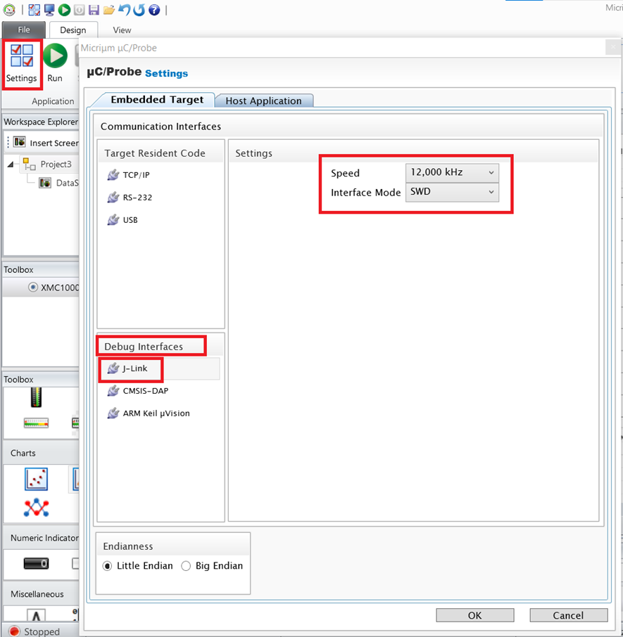 Tracking Variables of a DAVE™ Project in Debug Mode
