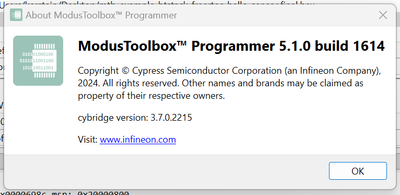 ModusToolbox Programmer Support for CYW920829M2EVK-02 REV04: Everything ...