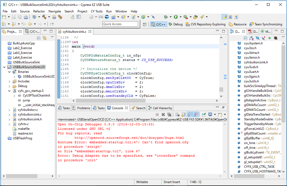 Solved Cant Find Openocdcfg For Cyusb3kit 003 Openocd D