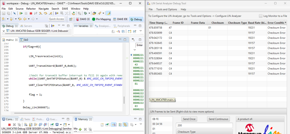 Solved: LIN Bus Operation on XMC4700 - Infineon Developer Community