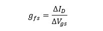Forward Transconductance (gfs) from SPICE model