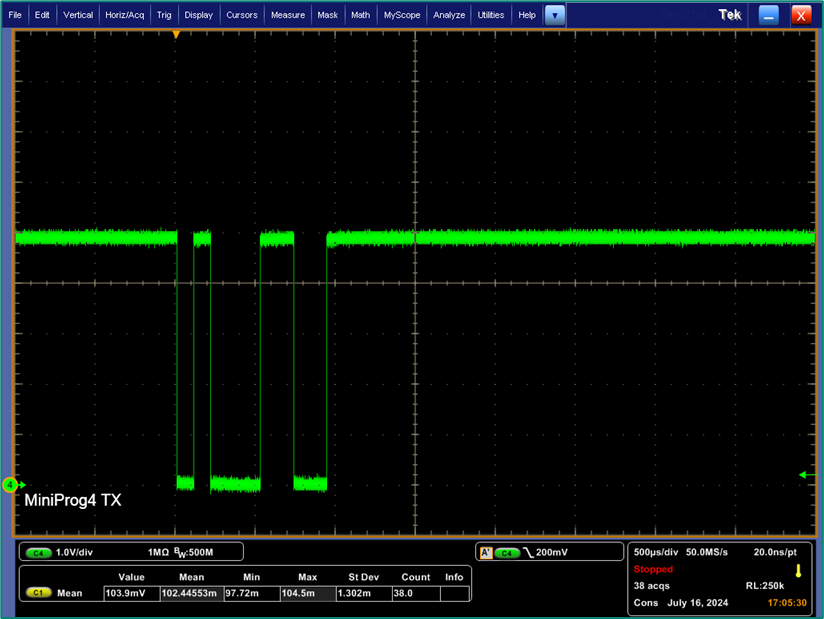MiniProg4 USB to UART