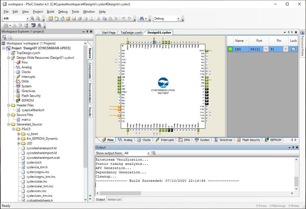 Solved: choose Pin and port for Cypress CY8CKIT-050 5LP - Infineon ...