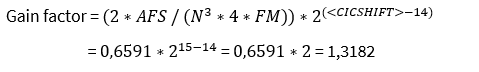 Calculate the gain factors for EDSADC - AURIX™ MCU