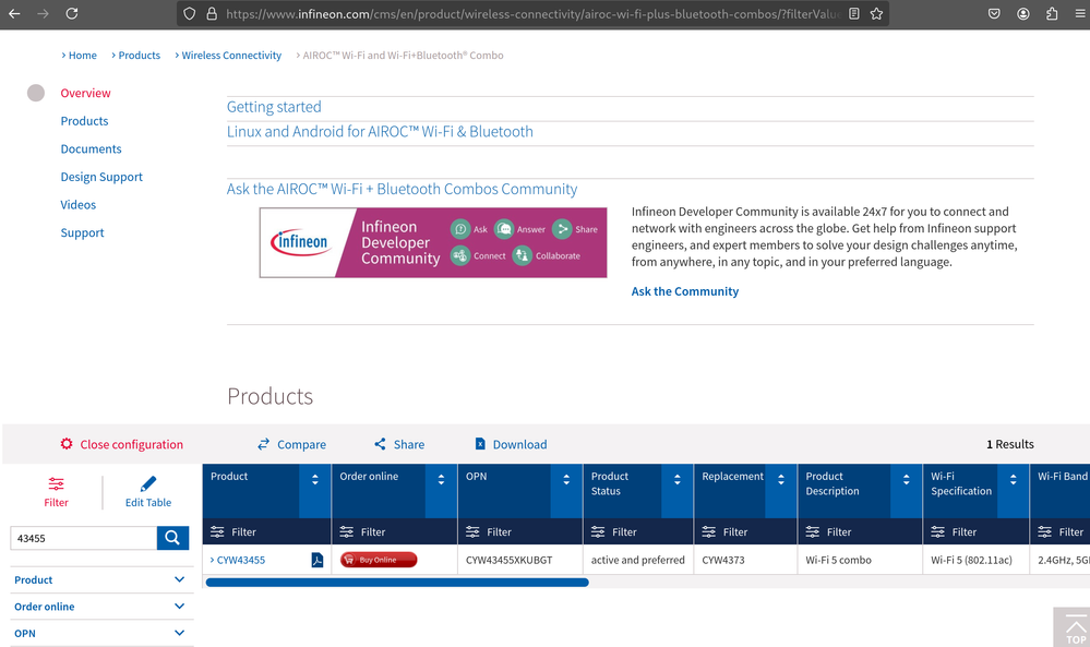 Cypress Linux WiFi Driver Release (FMAC) [2024-05-... - Infineon Developer Community