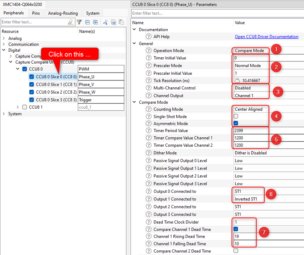 XMC™ MCU family: Generating complementary 3-phase ... - Infineon Developer Community