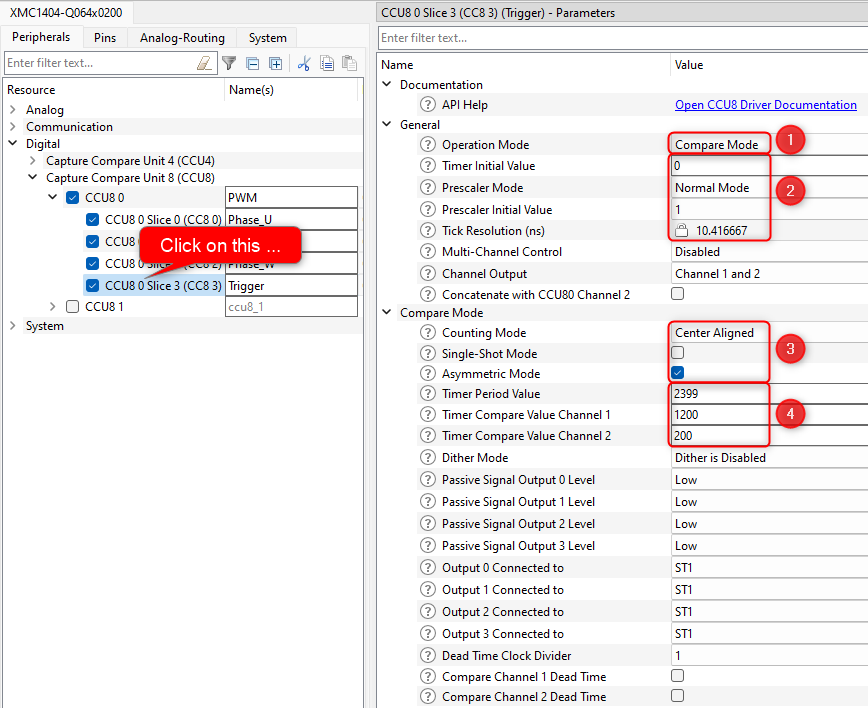 XMC™ MCU family: Generating complementary 3-phase ... - Infineon Developer Community