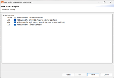 已解决: 如何在 AURIX Development Studio 中编译 HSM、MCS 和 SCR？ - Infineon Developer Community
