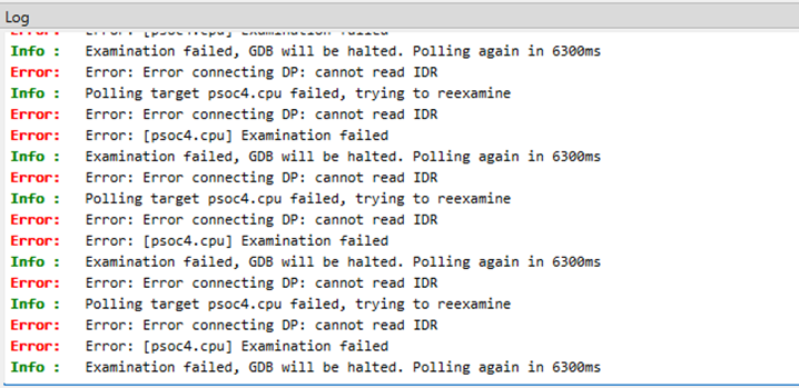 Handling of error "Error connecting DP: cannot rea... - Infineon Developer Community