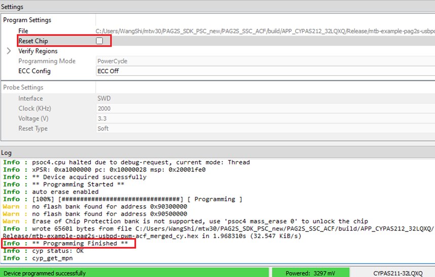 Handling of error "Error connecting DP: cannot rea... - Infineon Developer Community