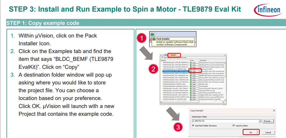 对TLE9879 EVALKIT电机例程使用的补充说明 - Infineon Developer Community