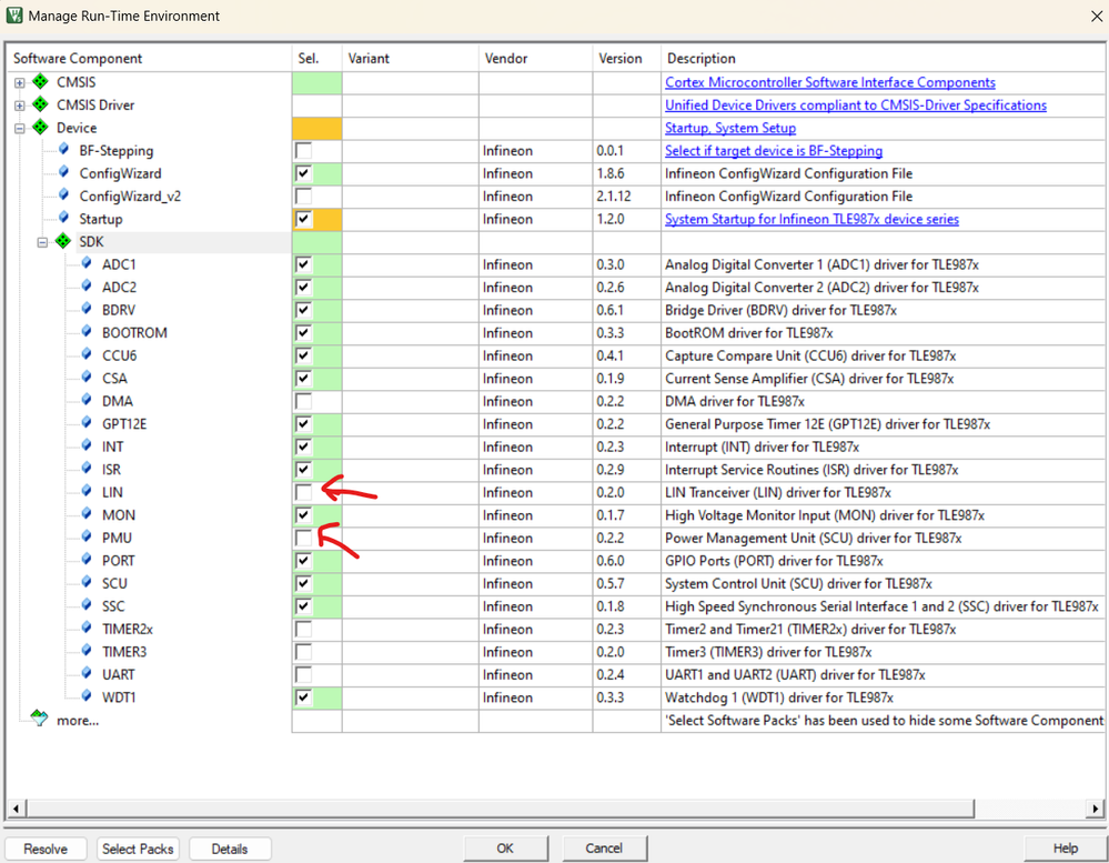 Solved: tle9879 unable to build sensorless_FOC - Infineon Developer Community