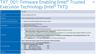 Solved: Intel Trusted Execution Technology test failed - Infineon ...