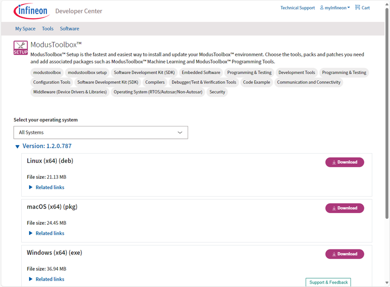 Installing ModusToolbox™ software - Infineon Developer Community