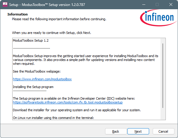Installing ModusToolbox™ software - Infineon Developer Community