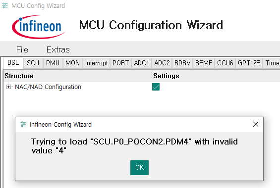 Solved: IfxConfigWizard and Mcu configuration wizard Err... - Infineon ...