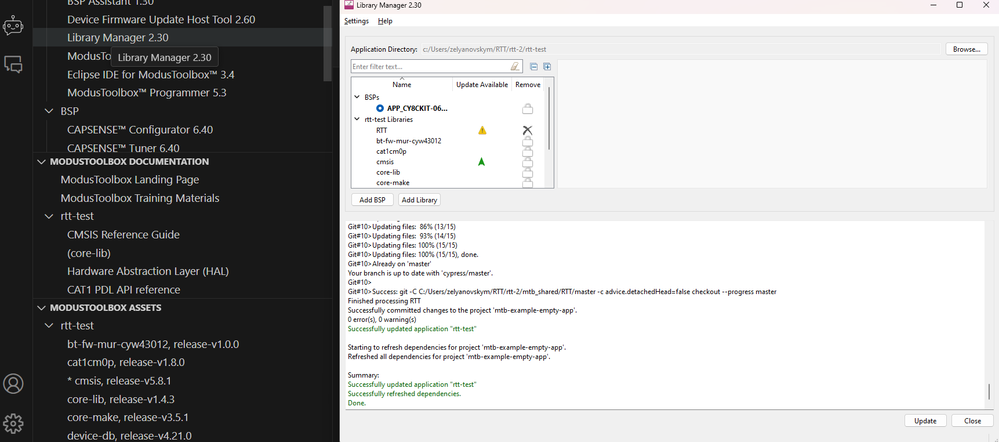 Using Segger RTT library in ModusToolbox (in VSCod... - Infineon Developer Community