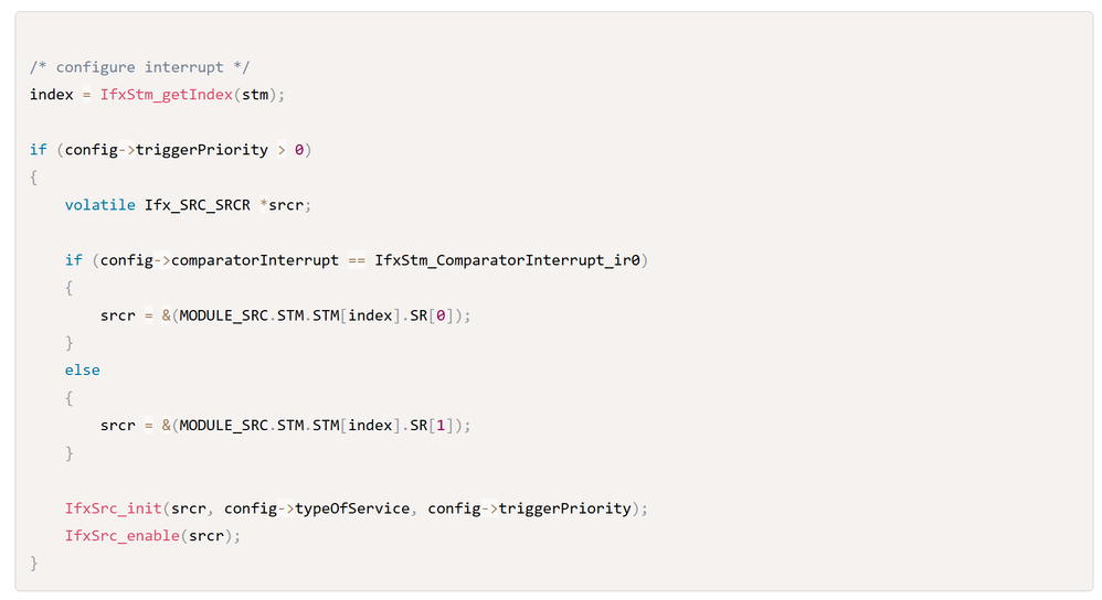 AURIX TC3xx 单片机的中断功能的实现（基于 STM 模块） - Infineon Developer Community