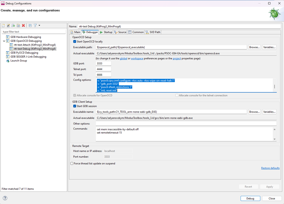 Using Segger RTT library in ModusToolbox (in VSCod... - Infineon Developer Community