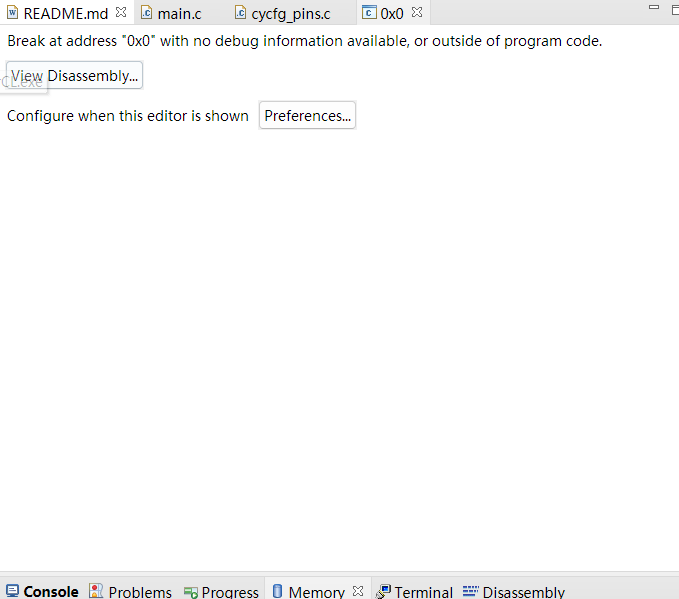 已解决: XMC7100编程时出现：Break at address "0x0" with no debug ... - Infineon Developer Community