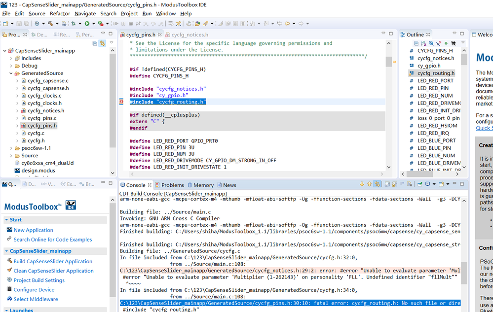 Solved Modustoolbox Cant Compile The Example Project Cor