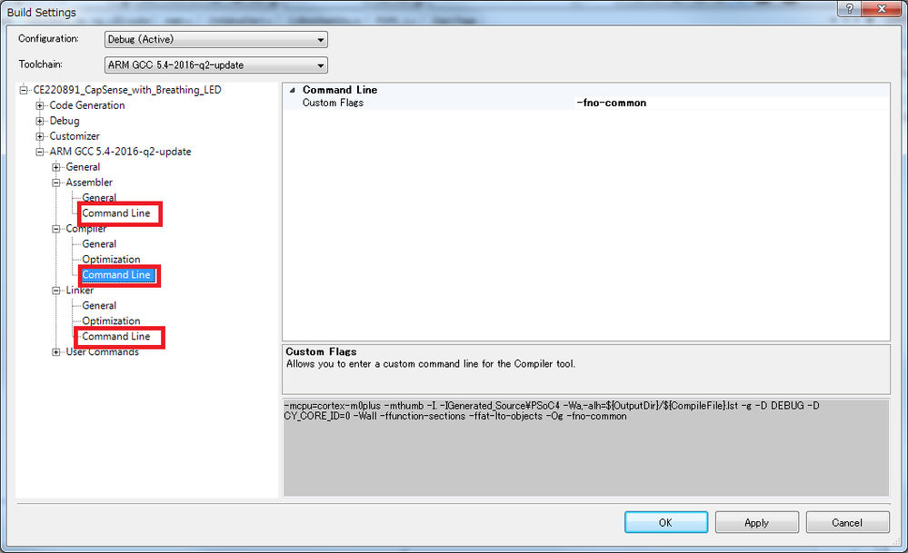 Solved: PSoCCreator :GCC Command Line - Infineon Developer Community