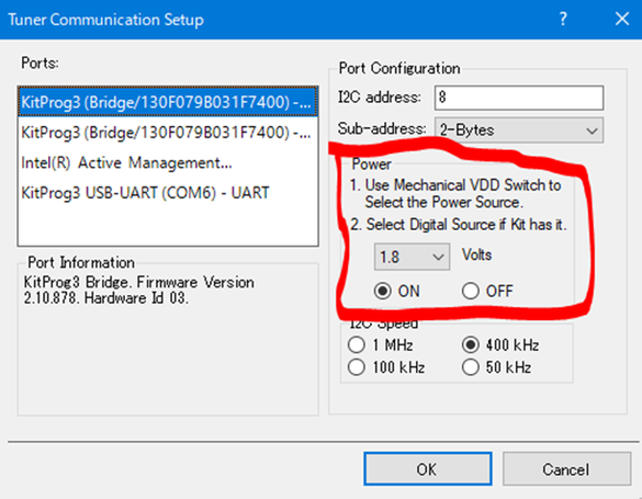Solved: About I2C power setting of Tuner Communication Set... - Infineon Developer Community