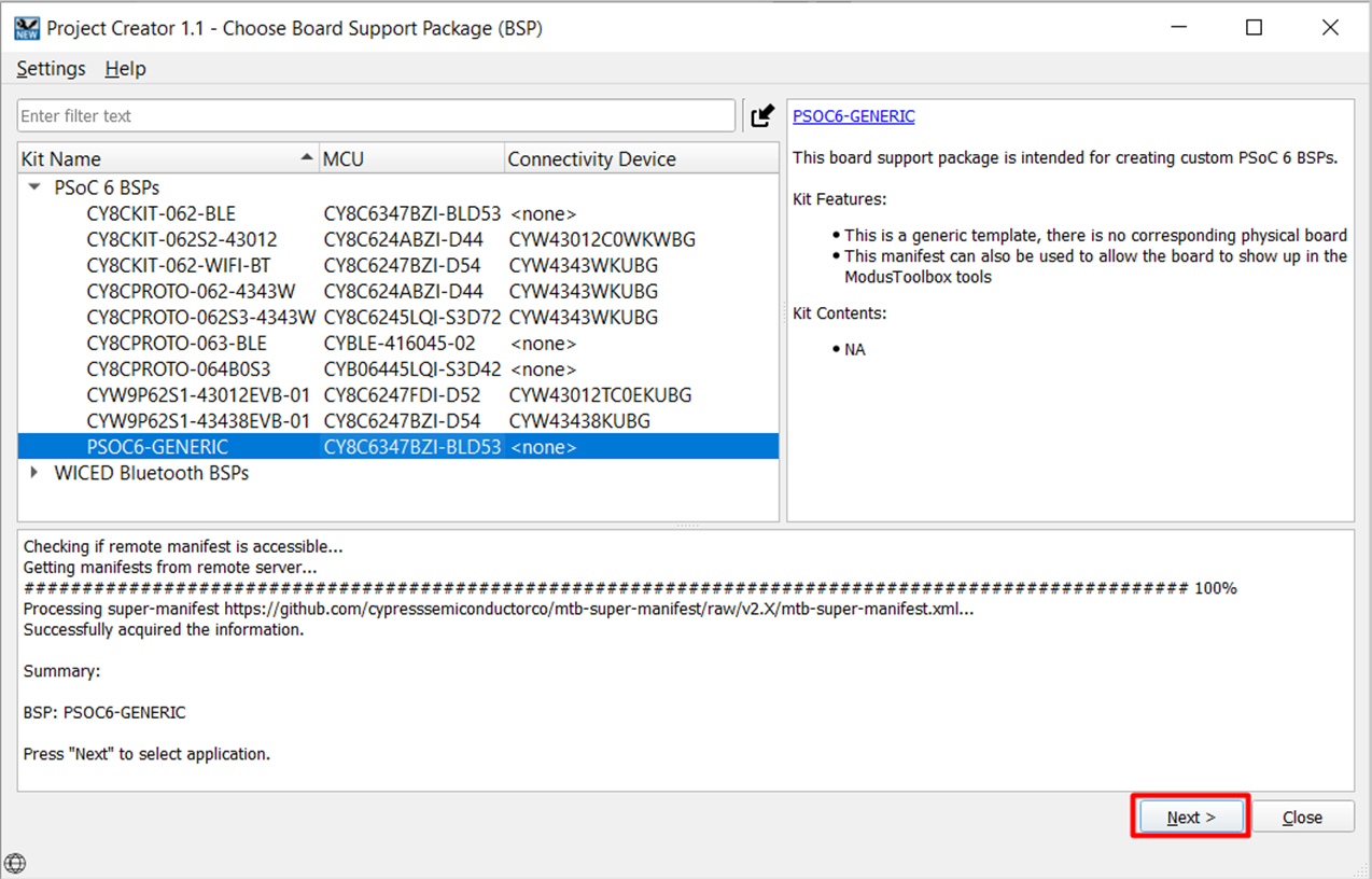 Create custom Board Support Packages (BSPs) in ModusToolbox