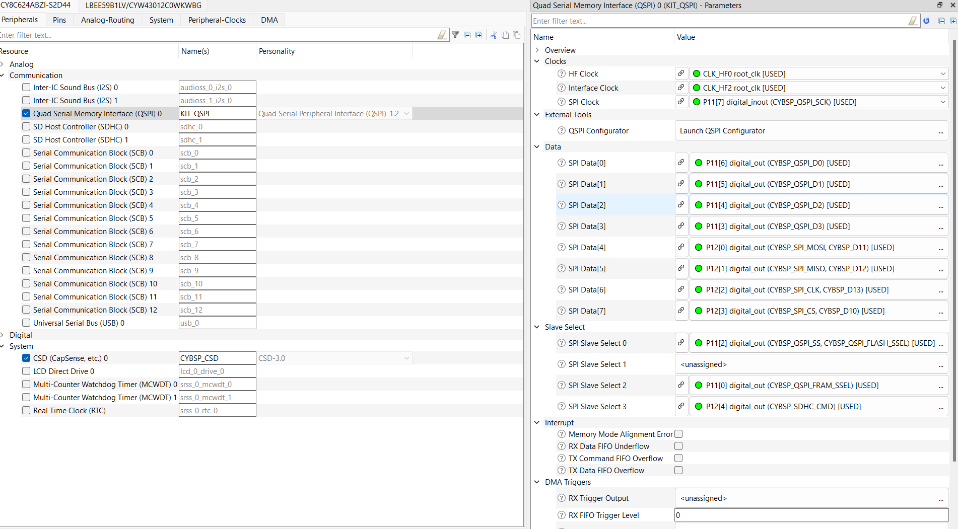 How to interface multiple memories via SMIF block ... - Infineon ...