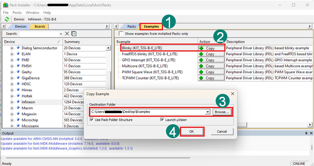 Integrate device configurator with Keil µ Vision I... - Infineon ...