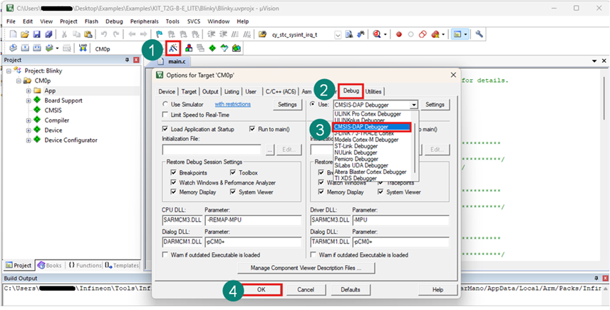 Integrate device configurator with Keil µ Vision I... - Infineon ...