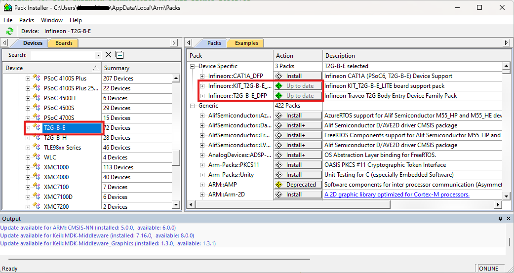 Integrate device configurator with Keil µ Vision I... - Infineon ...