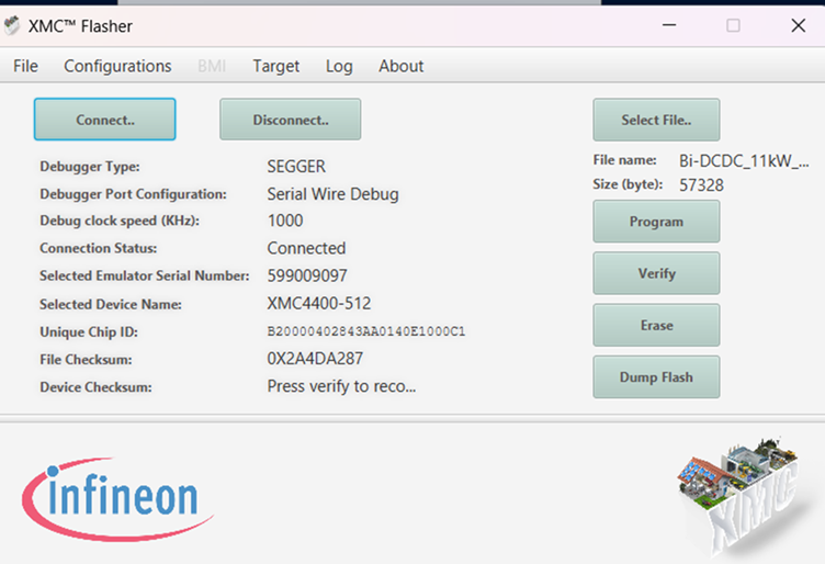Flashing the software to the REF-DAB11KIZSICSYS vi... - Infineon Developer Community