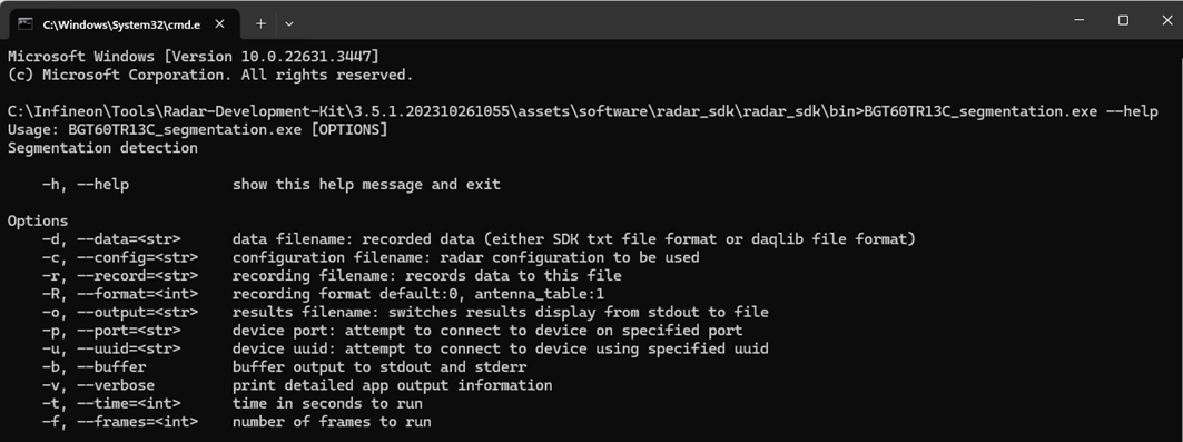 Radar Development Kit: Segmentation and seamless t... - Infineon Developer Community