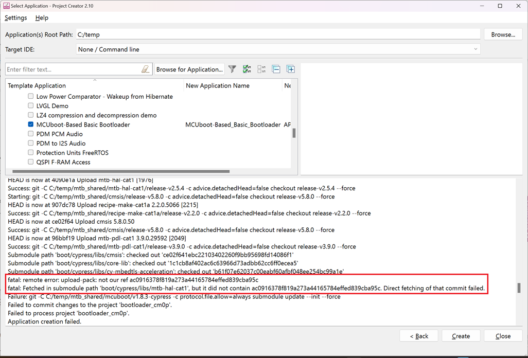 ModusToolbox™ software - Offloading the manifest files