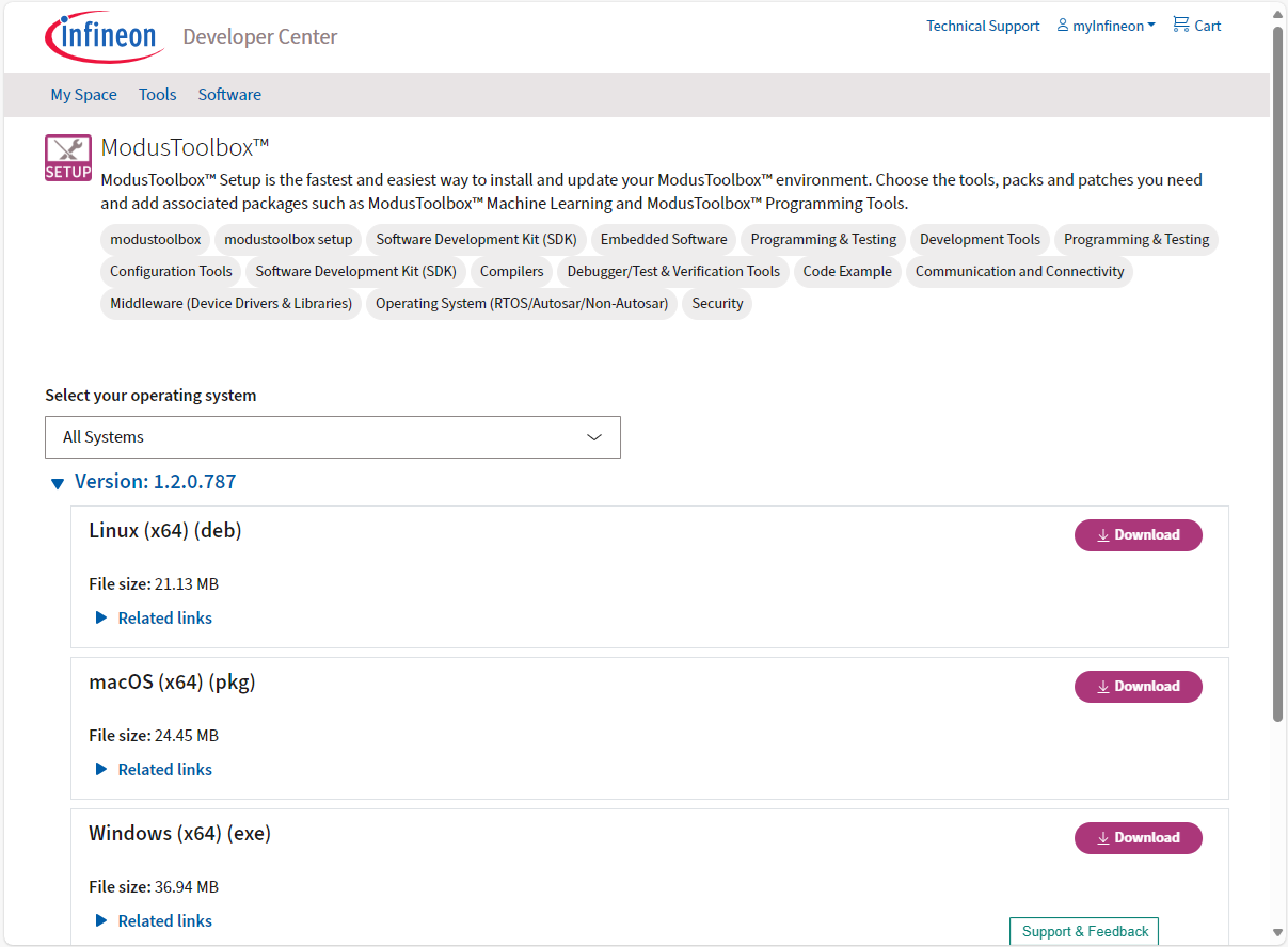 Installing ModusToolbox™ software - Infineon Developer Community