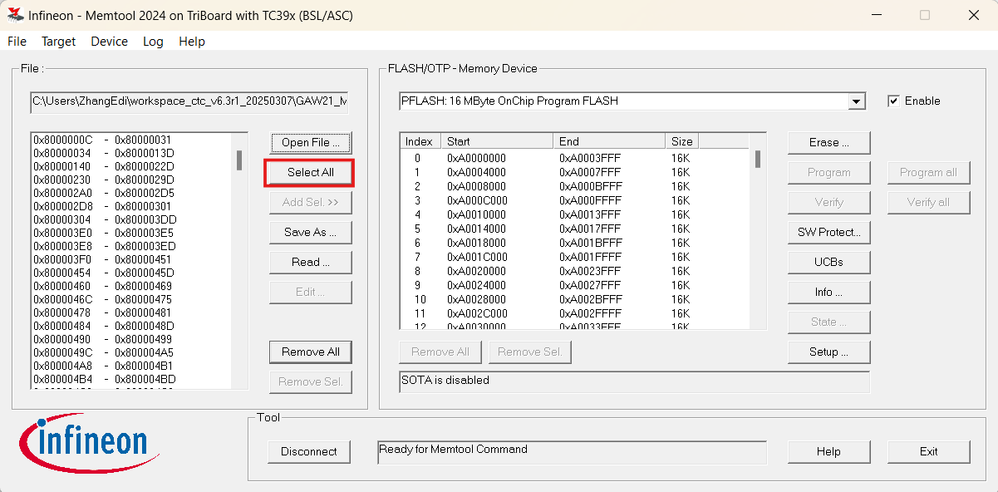 利用Memtool进行TC3xx Flash读写保护测试 - Infineon Developer Community